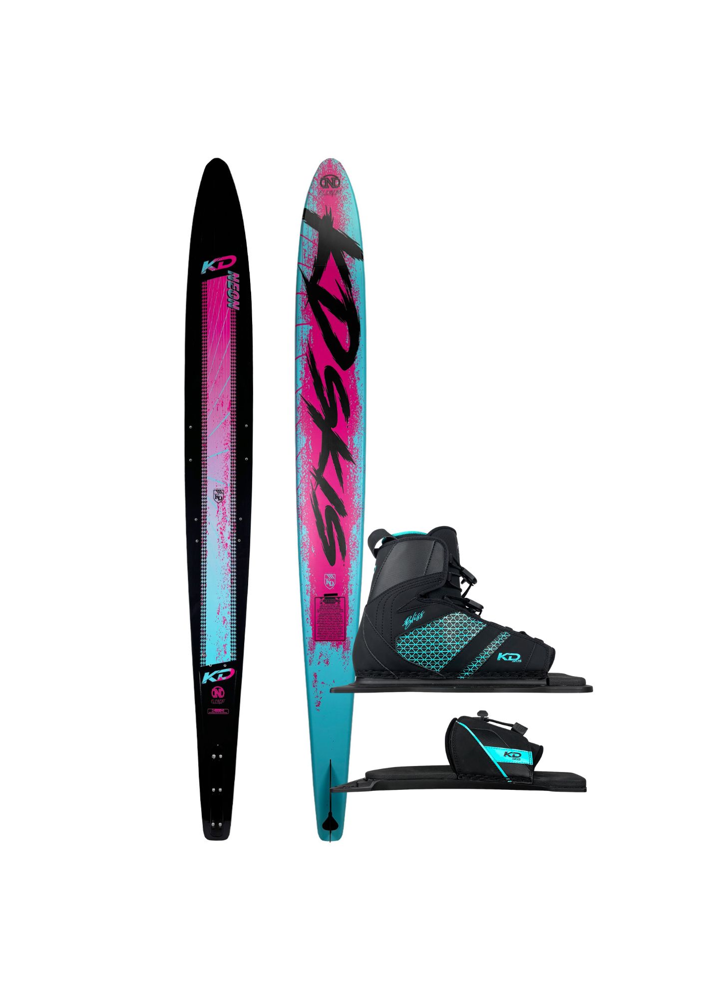 SKI :: Waterski Packages :: KD NEON SLALOM SKI W/ BLISS BOOT & ARTP (2025)